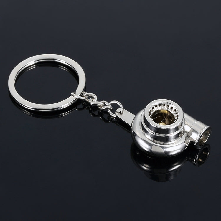Car Turbocharger Shaped Pendant Zinc Alloy Keychain Keyring, Random Co