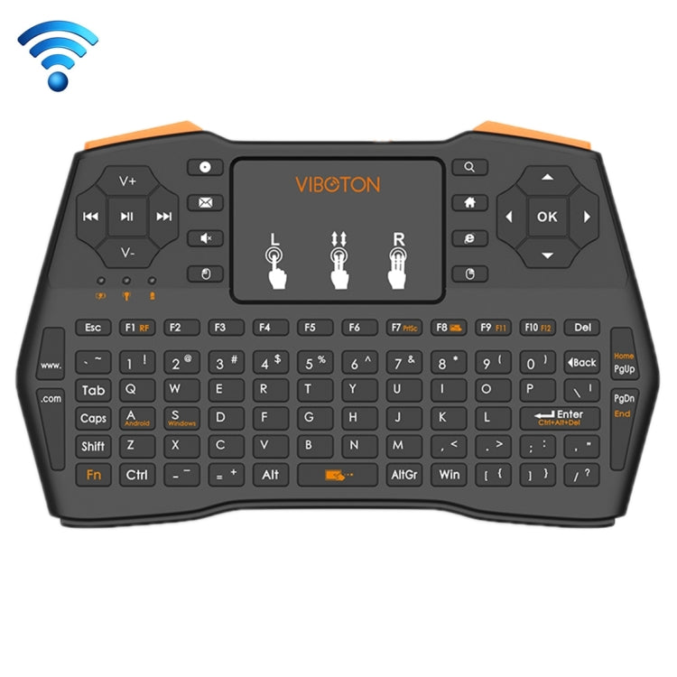VIBOTON i8 Plus Updated 2.4GHz QWERT Mini Wireless Keyboard with Touch