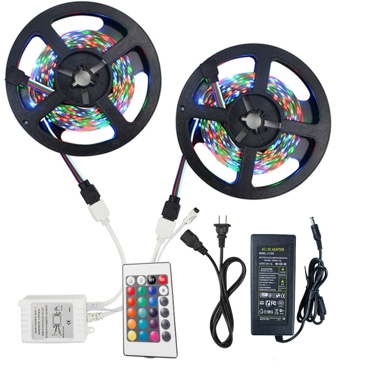 YWXLight 10M(2x5M) 2835 RGB LED Strip Lights No-Waterproof 24 key IR R